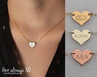 Monogram necklace | Etsy