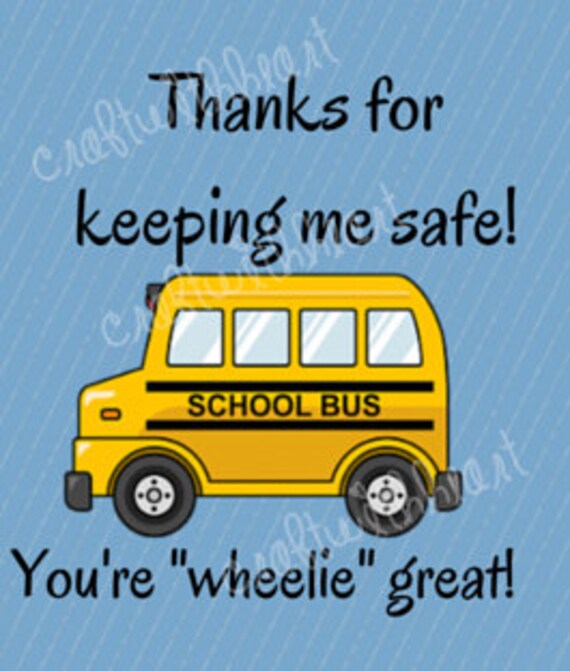 INSTANT DOWNLOAD: Bus Driver Appreciation, End of Year, Thank You from ...