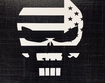 Punisher skull decal | Etsy