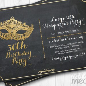 Masquerade invites | Etsy