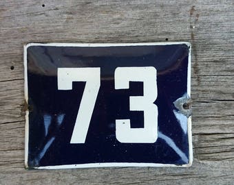 French enamel house number sign 4 x 6 made to