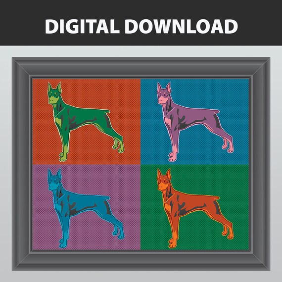 Doberman Art Doberman Print instant download instant
