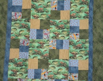 Fishing quilt | Etsy