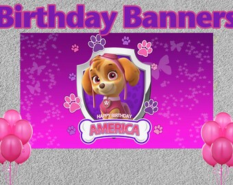Paw patrol banner | Etsy