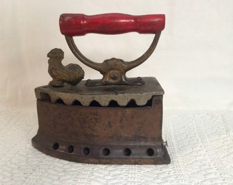 Antique coal iron | Etsy