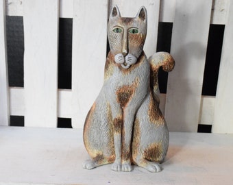 Folk art cat | Etsy