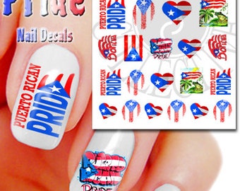 Flag nail decals | Etsy