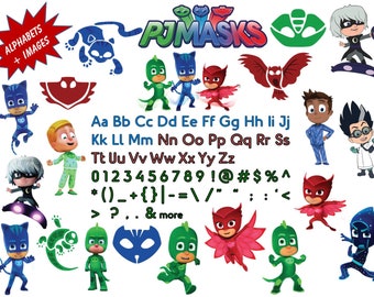 Pj masks font | Etsy