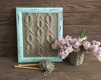 Cable Panels Knitted Wall Art KNITTING PATTERN INSTRUCTIONS