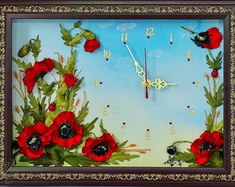 Embroidered poppy | Etsy