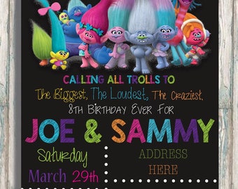 Trolls Invitation Trolls Poppy Party Birthday Party Biggest