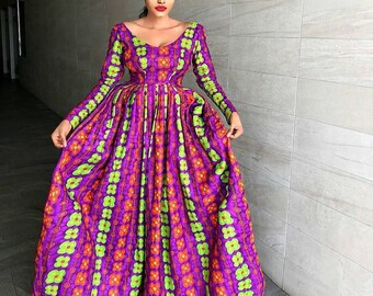 Kitenge long dress | Etsy