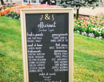 Chalkboard program | Etsy