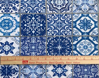 French blue tile | Etsy