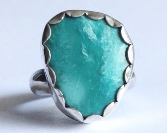 Alacron Turquoise Charm Necklace Hand Stamped Turquoise