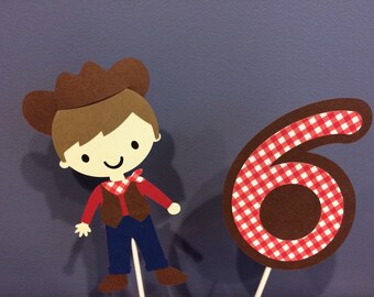Cowboy cake topper | Etsy