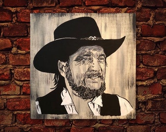 Waylon jennings art | Etsy