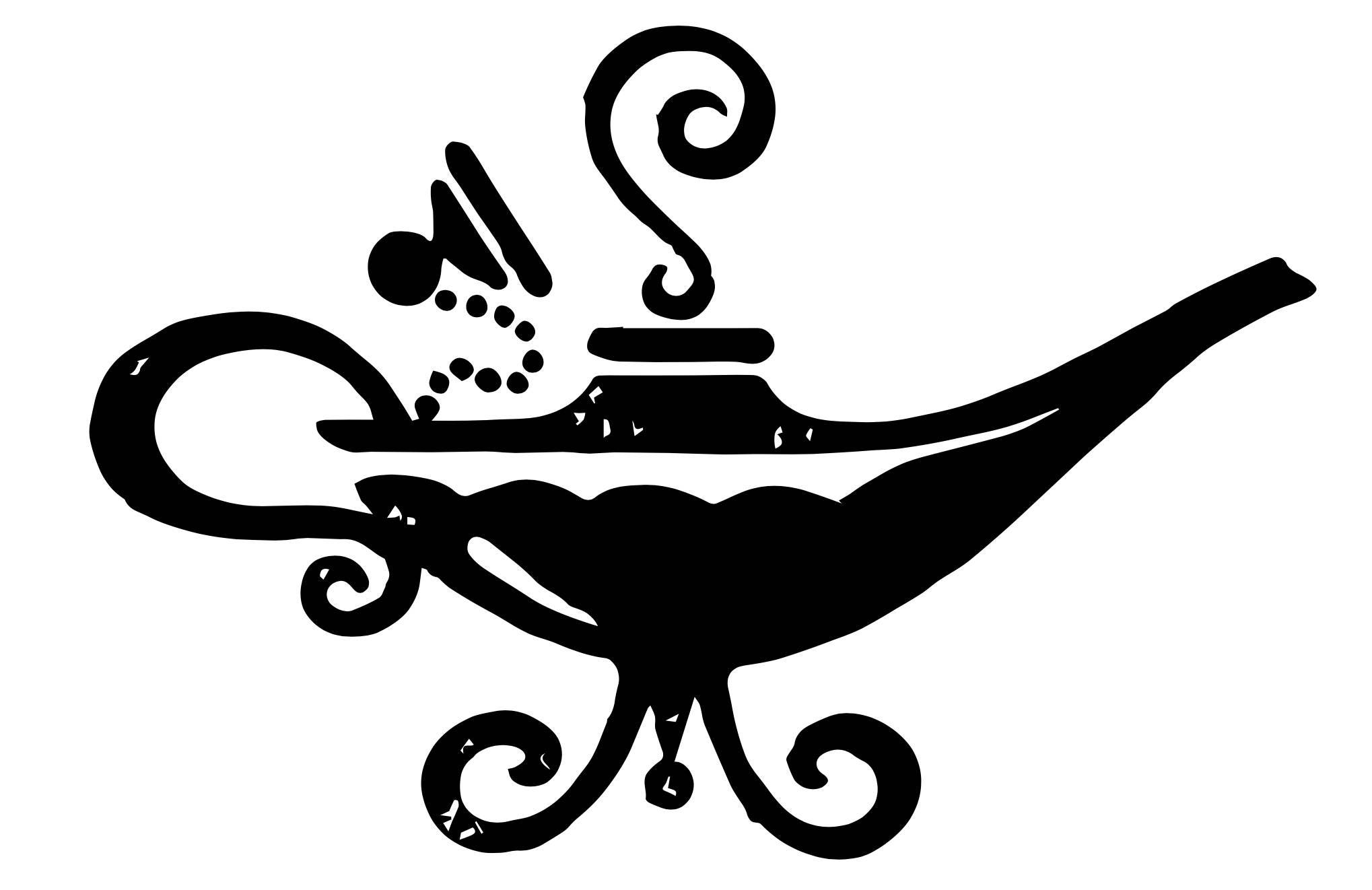 Genie Lamp Ornate Svg File For Vinyl Cutting