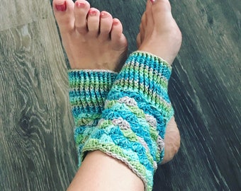 Arachnid Yoga Socks Crochet Pattern Toeless No Heel Barefoot