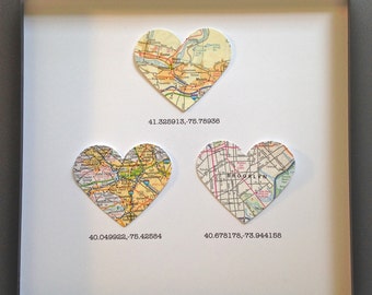 Heart shaped map | Etsy