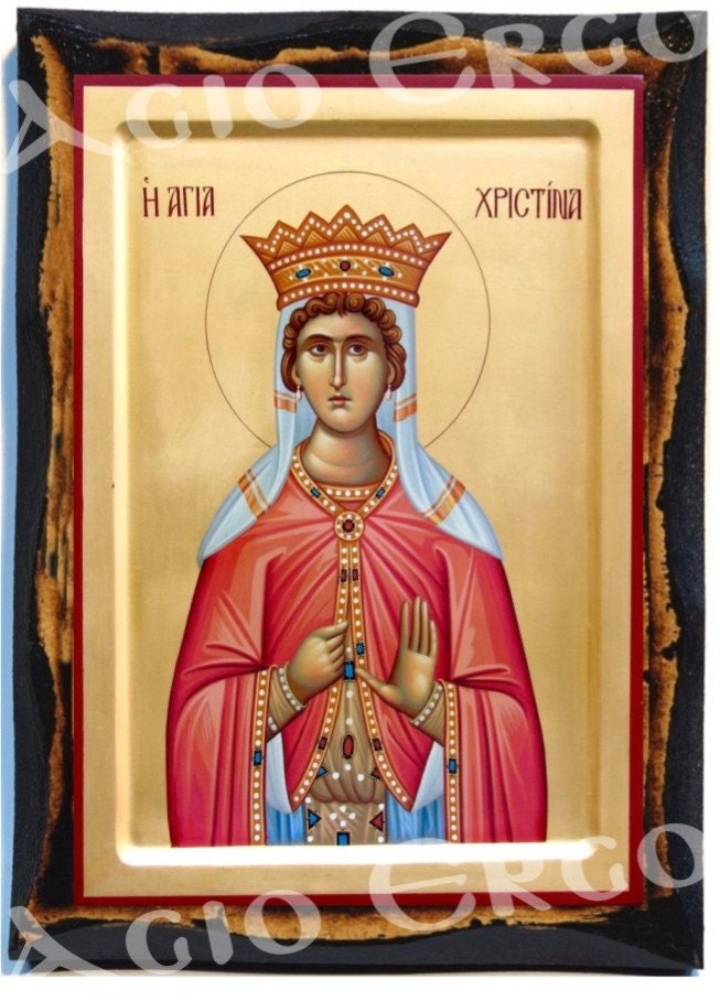 Saint Christina or Christine Greek Orthodox Russian Mount