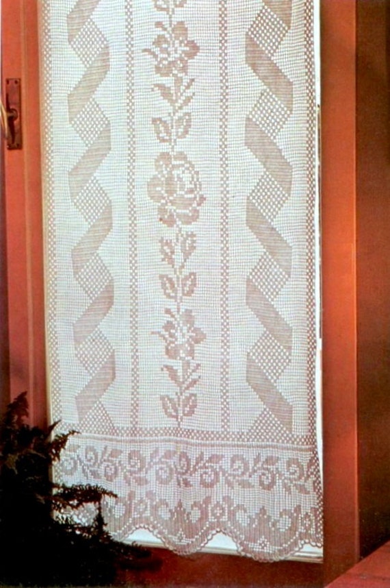 Schema PDF Tende filet a uncinetto decorazioni per la