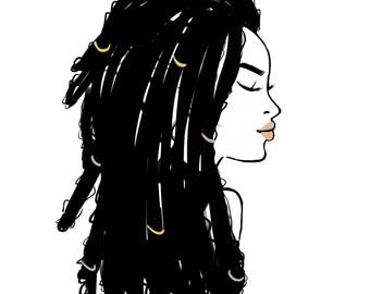 Dreadlocks art | Etsy