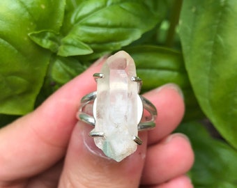 Quartz crystal ring | Etsy