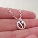 Baby Feet Necklace Antique Silver New Mom Necklace New