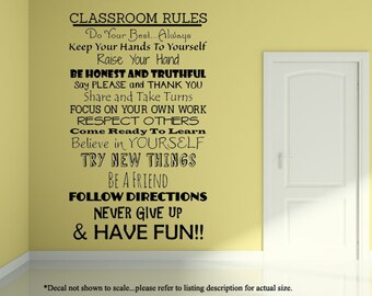 Classroom wall decal | Etsy