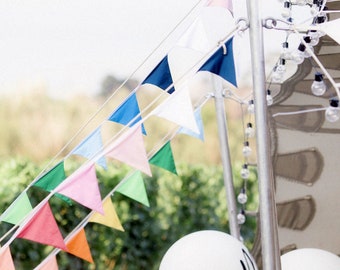 Pastel Vintage Bunting Flag Banners. Wedding Birthday