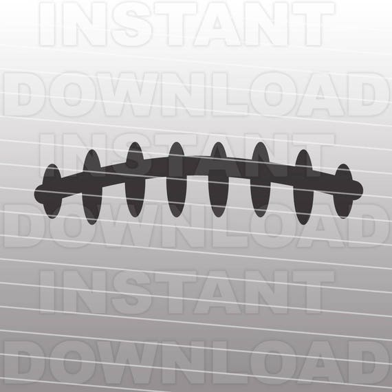 Football Laces SVG File Cutting Template Clip Art for