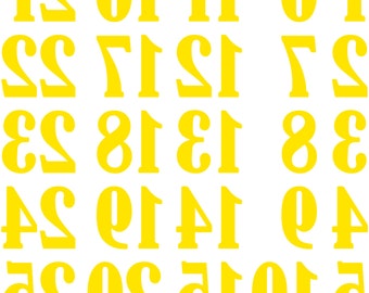 Backwards numbers | Etsy