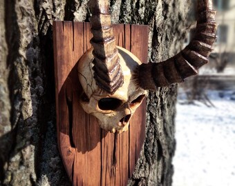 Devil Skull Mask with Moving Mouth for Halloween DIY Pattern