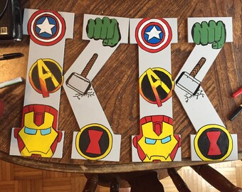 Avengers letters | Etsy