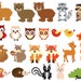 60 Woodland clipart Woodland clip artWoodland animals