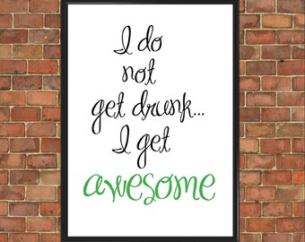 Funny Art Print Work In Progress Poster Typographic Phrase
