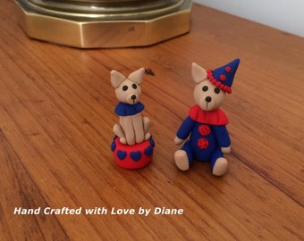 Polymer clay clown | Etsy