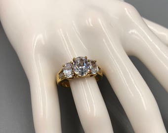 Fake diamond ring | Etsy