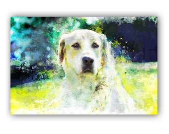 Abstract dog art | Etsy