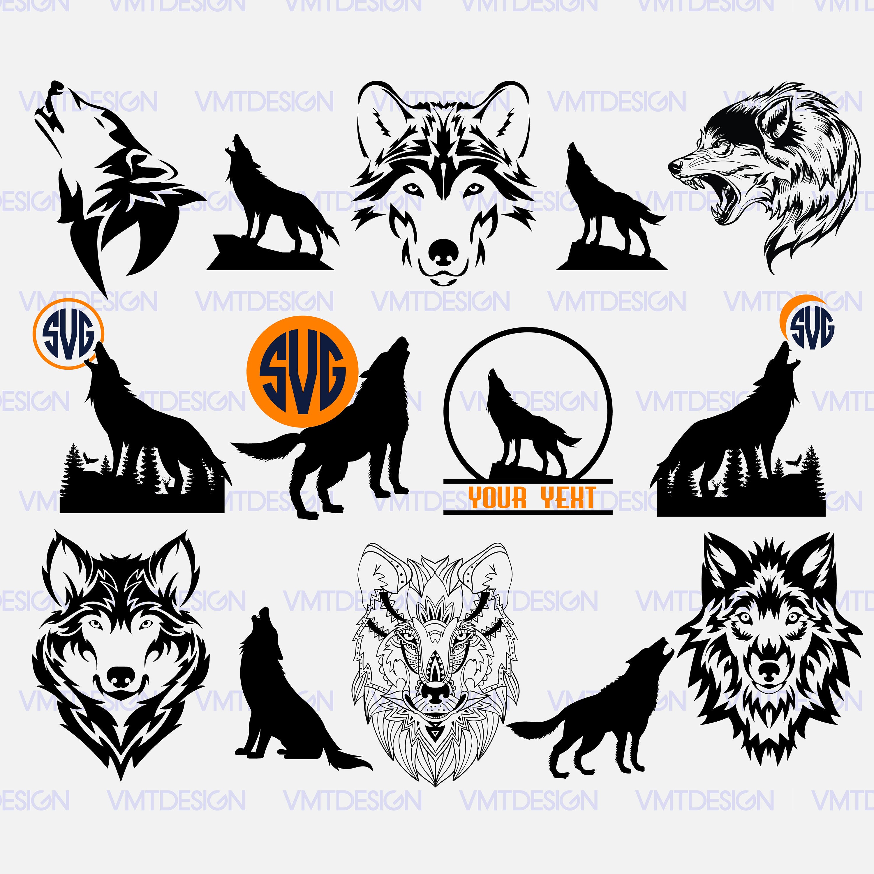 Wolf Face svg - Wolf Head svg - Wolf svg - Wolf Head clipart- Wolf Head ...
