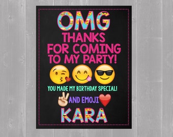 Emoji thank you card | Etsy