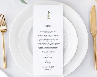 Wedding menu cards | Etsy