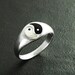 Yin Yang Ring Sterling Silver Ring ONYX & Mother of Pearl