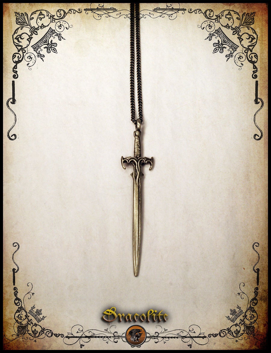 Goth sword pendant jewelry Handmade pendant