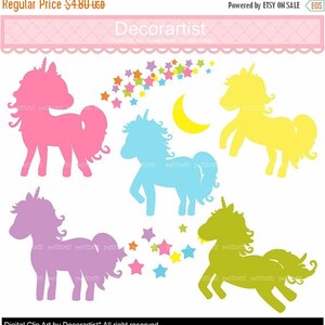 Unicorn clip art | Etsy