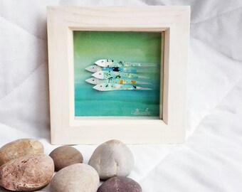 Abstract fish art | Etsy