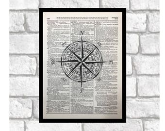 Compass art | Etsy