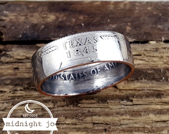 Texas coin ring | Etsy
