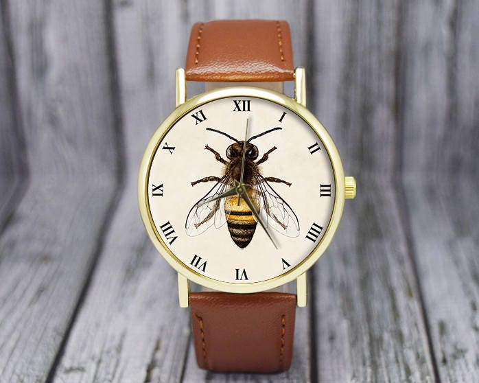 Vintage Honey Bee Watch Insect Watch Leather Watch Watch